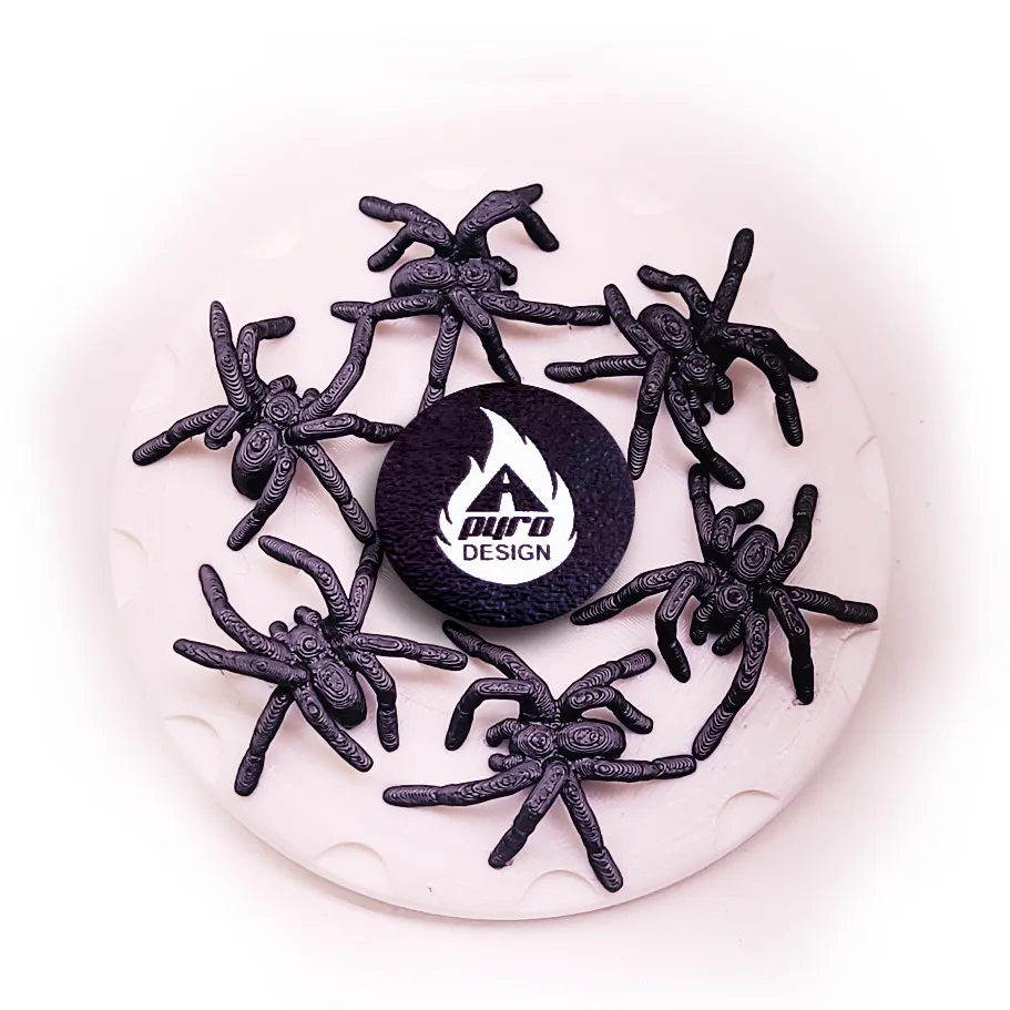 Black and White Spiders Animated Fidget Spinner by aPyroDesign - MakerWorld