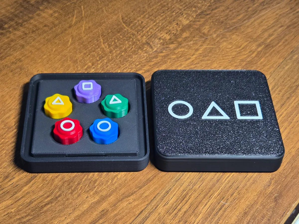 Squid Game 1 Gonggi Set (With Case) - Free 3D Print Model - MakerWorld
