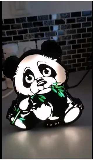 Panda led light lamp by OldSpice3d - MakerWorld
