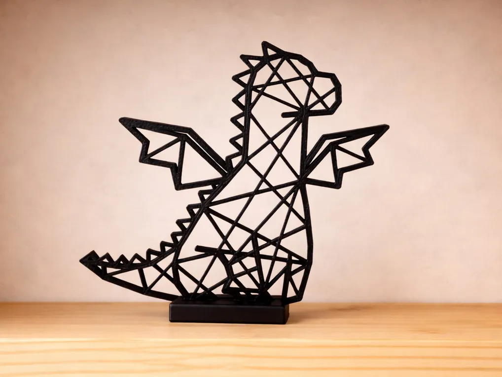 Geometric Low Poly Dragon - Free 3D Print Model - MakerWorld