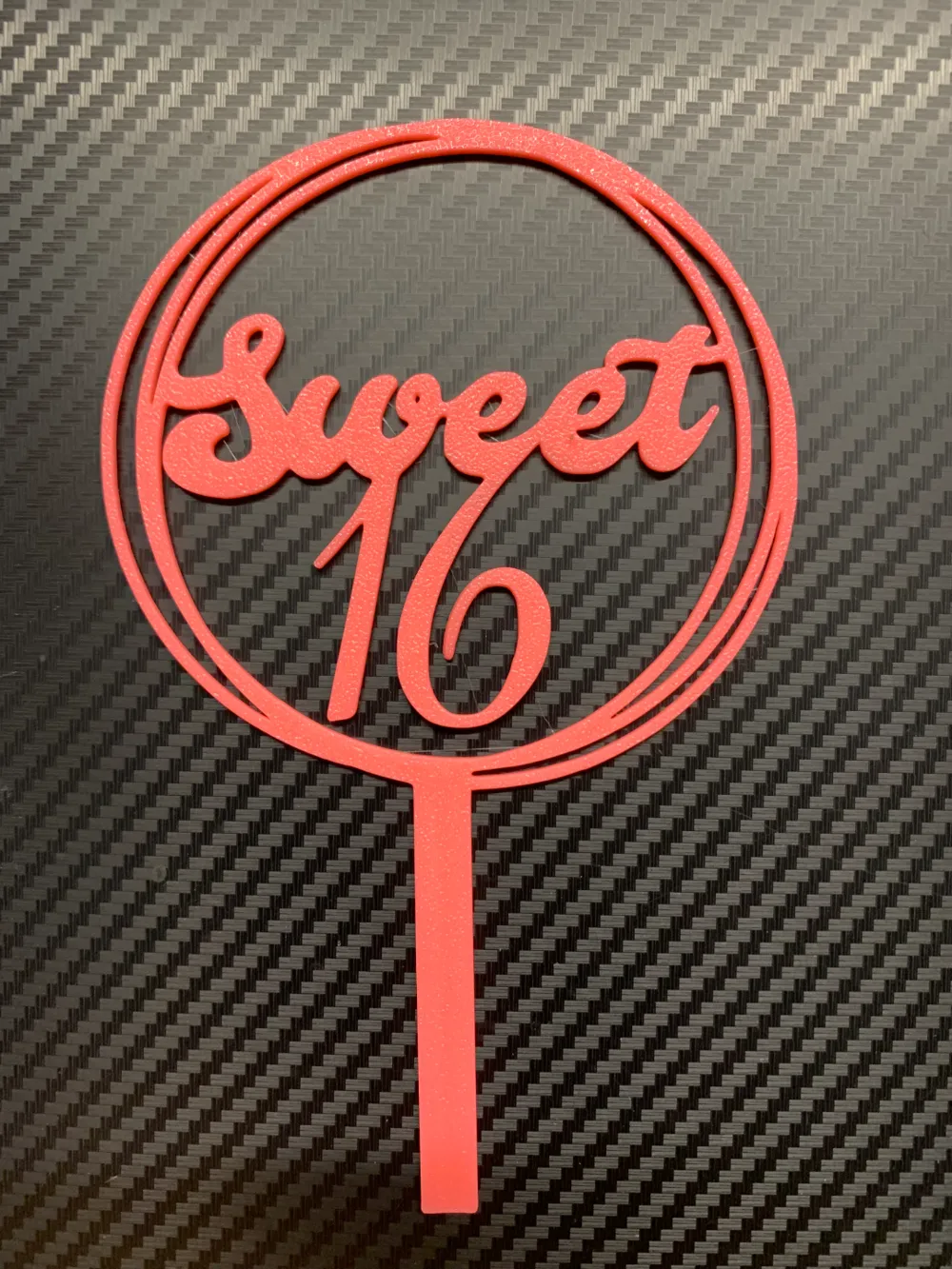 Sweet 16 Cake Topper - Free 3D Print Model - MakerWorld