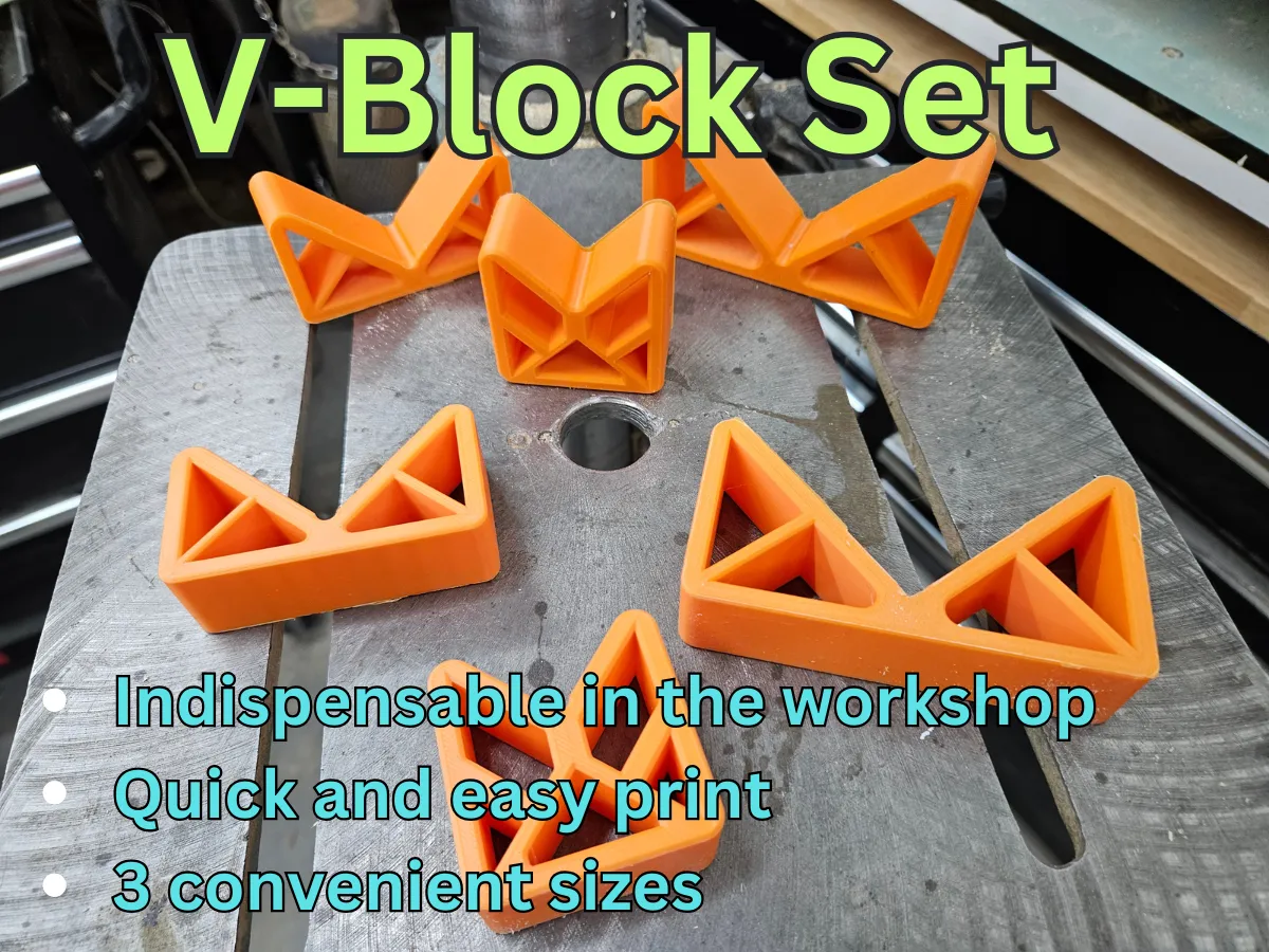 V-Block set 2-4 inch (50-100mm) - Free 3D Print Model - MakerWorld