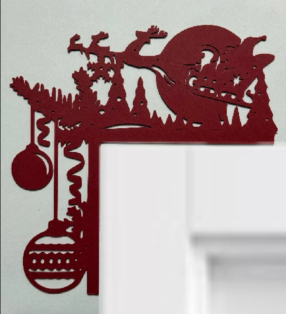 door corner Santa Claus by Mysstra hueforge 3Dart - MakerWorld