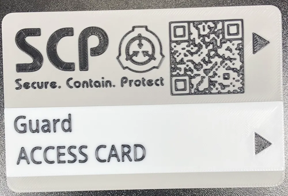 SCP Guard Access Card Prop|Secret Laboratory Remixed by jrwagz - MakerWorld