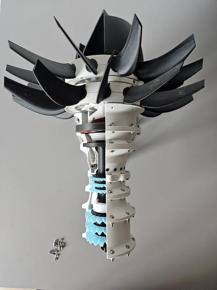 Jet engine (Propfan concept) by Dud311 MakerWorld: Download Free 3D Models