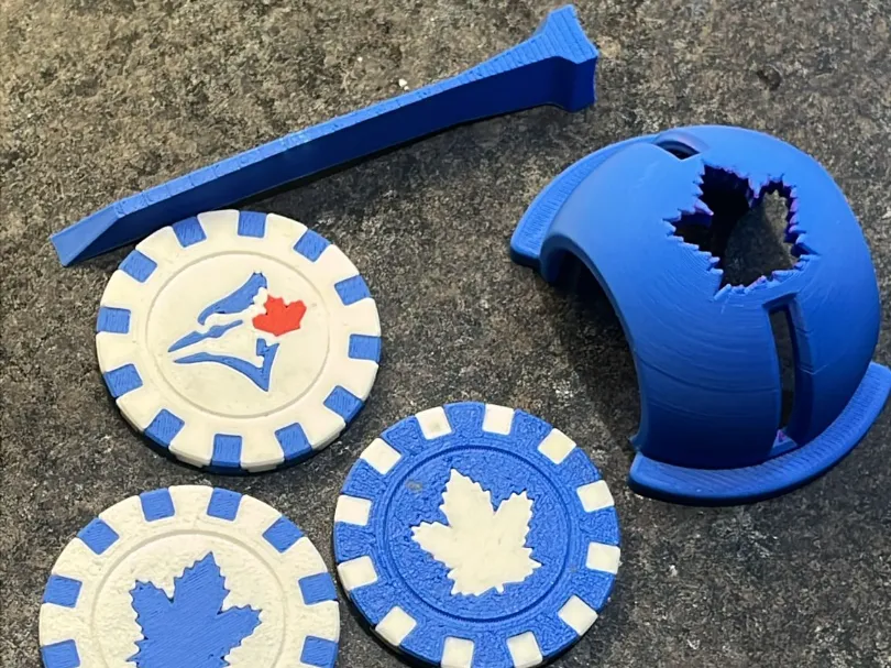 Leaf Ball Alignment Leafs Golf Ball Marker Maple - Free 3D Print Model ...