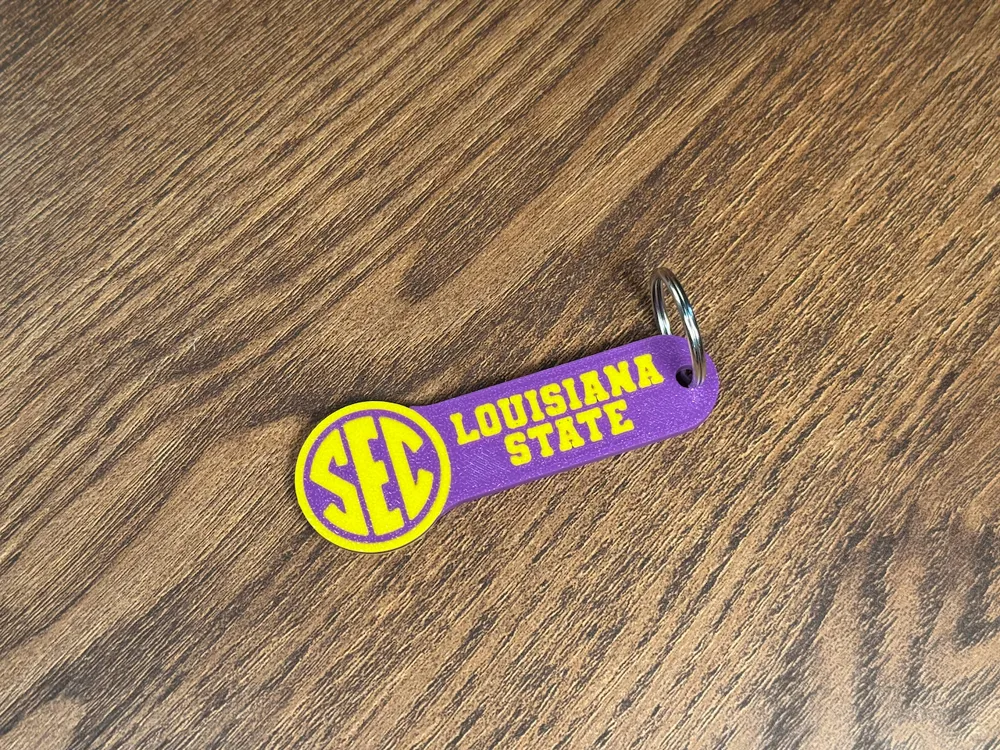 LSU Tigers SEC Football Keychain by dcv designs - MakerWorld