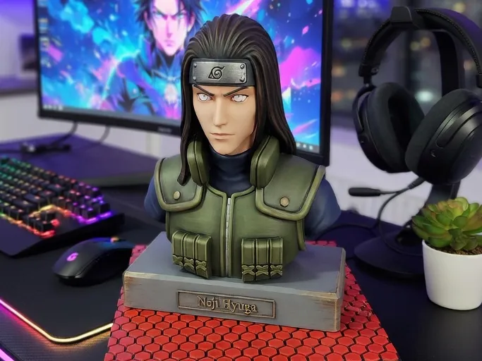 Neji Hyūga Bust – Naruto Shippuden - Free 3D Print Model - MakerWorld
