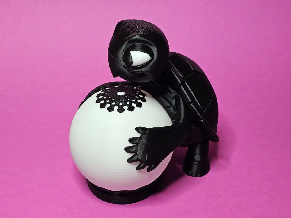 Cute Turtle Lamp (E14 & Bambu MH001) NO AMS - Free 3D Print Model ...
