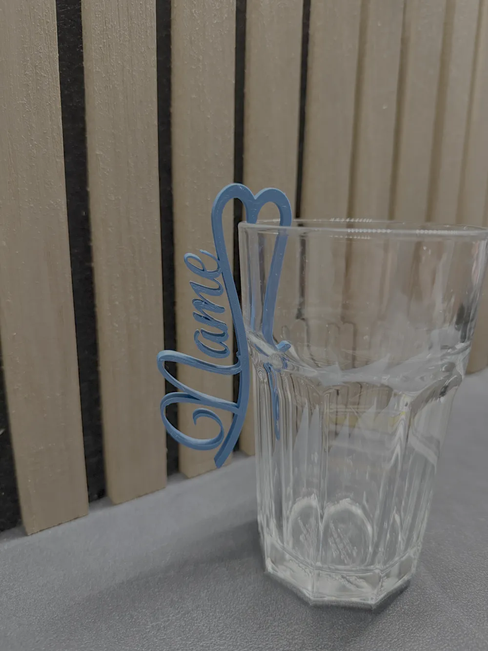 Personalizable Glass Nametag (e.g. for a wedding) - Free 3D Print Model ...
