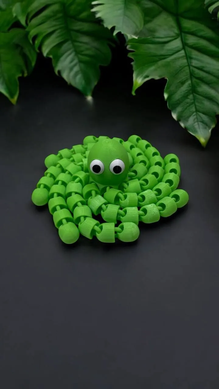 Extra Long - Adorable Flexi Octopus, Green and White by Aldezo ...