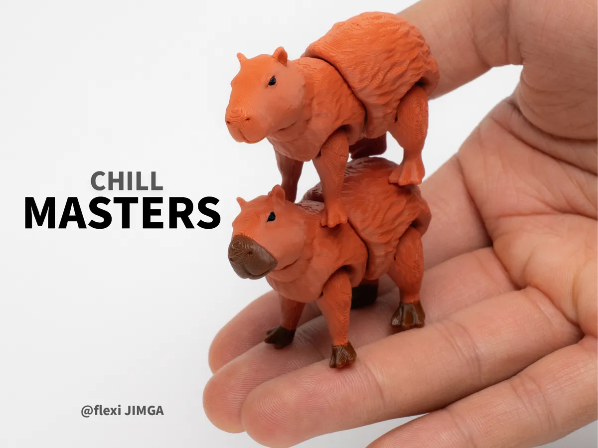 Chill Articulated Capybara Print - Free 3D Print Model - MakerWorld