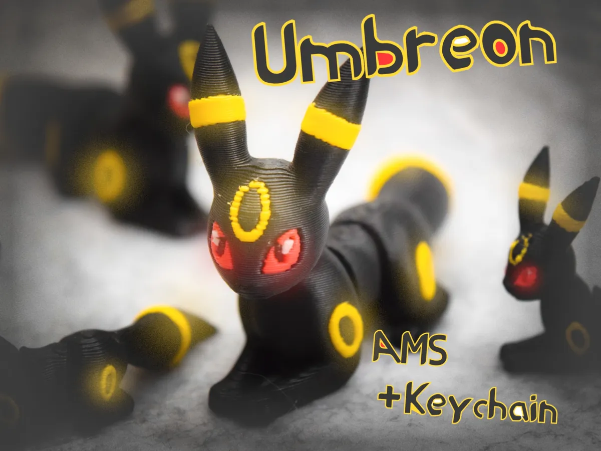 Articulated Umbreon +Keychain - Free 3D Print Model - MakerWorld