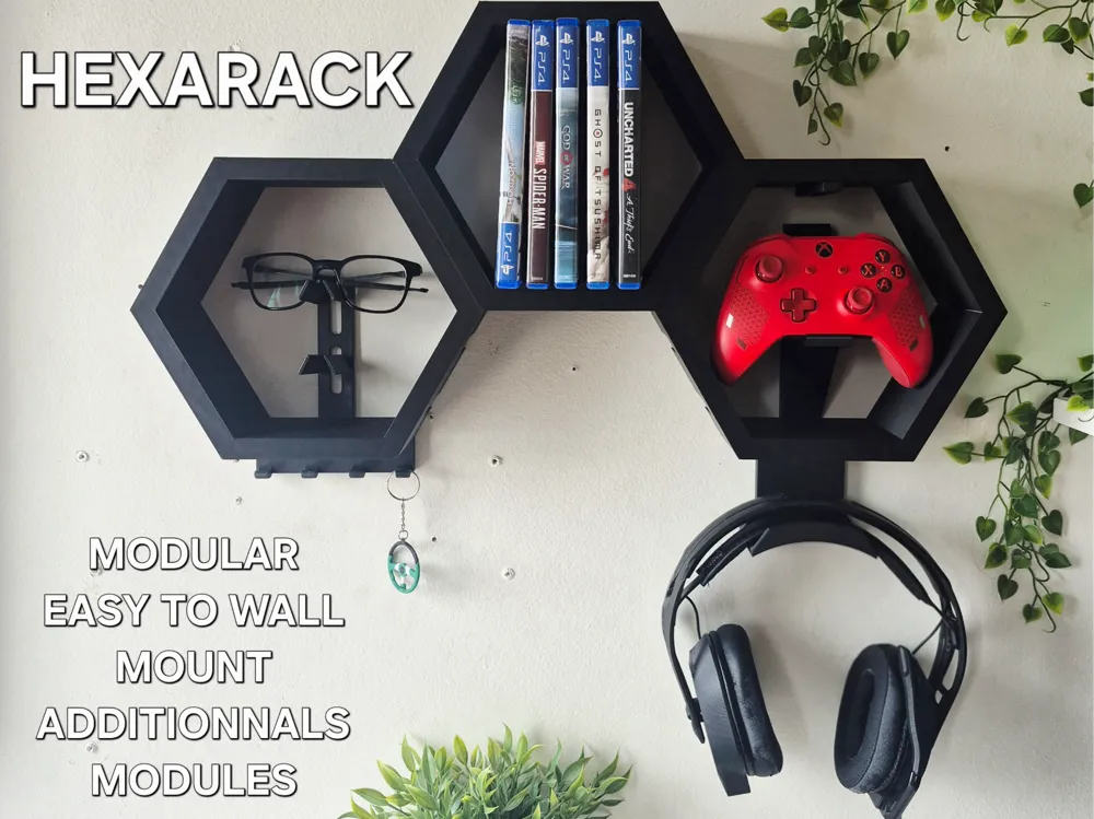 HexaRack - Modular Wall Organizer by Nismo3Dprint MakerWorld: Download ...