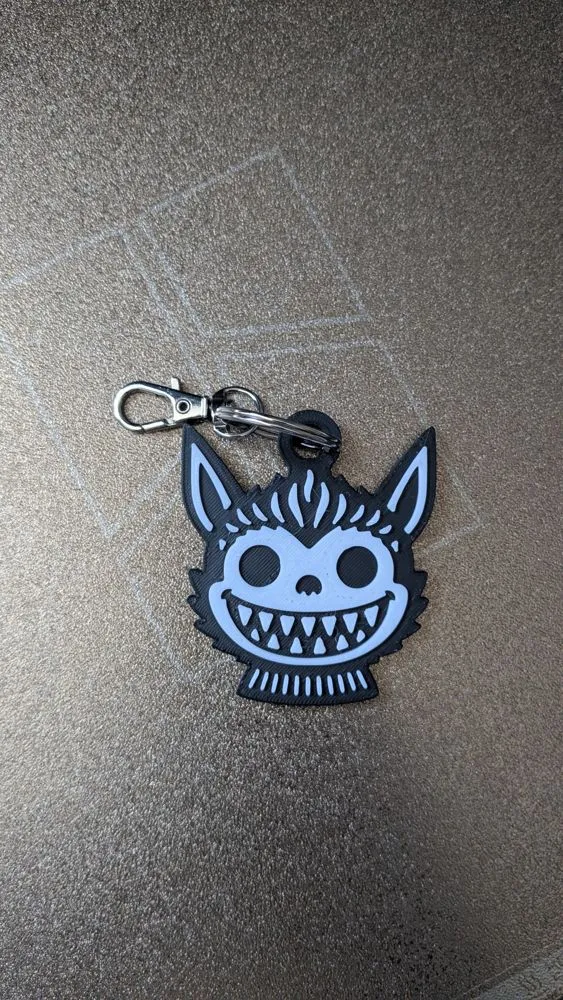 Simple Skull Labubu Keychain - Free 3D Print Model - MakerWorld