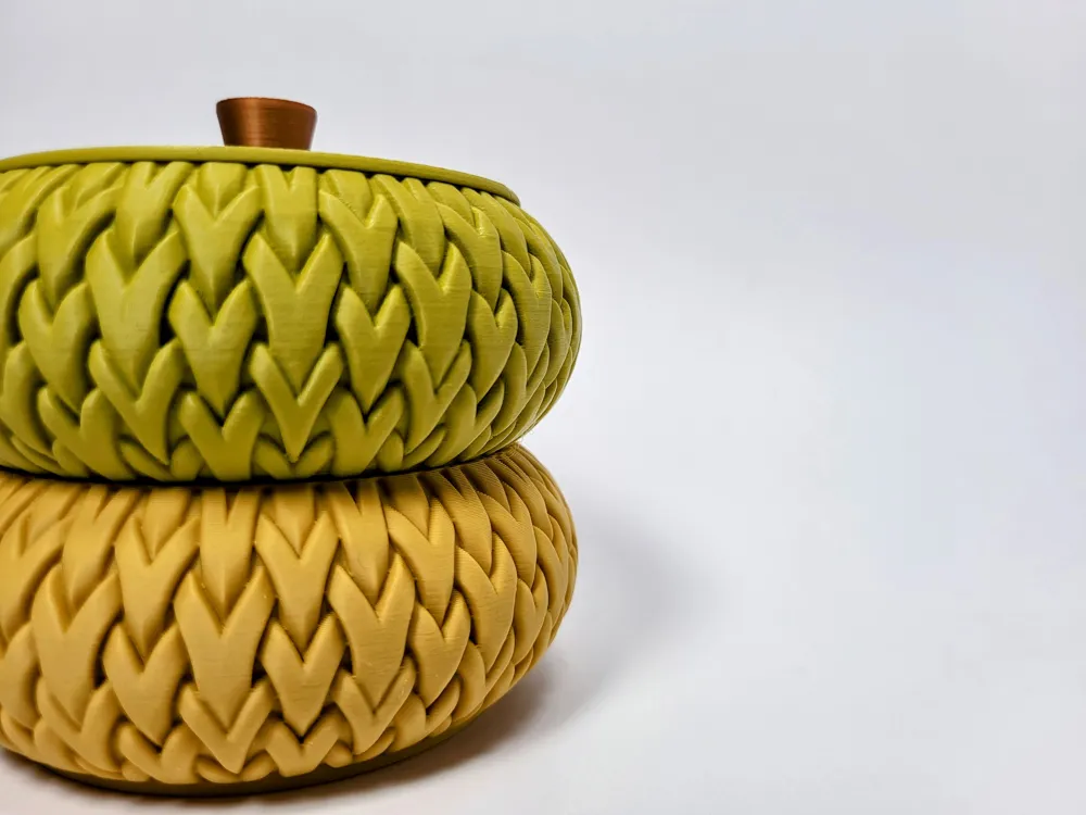 Jewelry Box Stackable Textile No 2 by Art Design. 3D MakerWorld ...