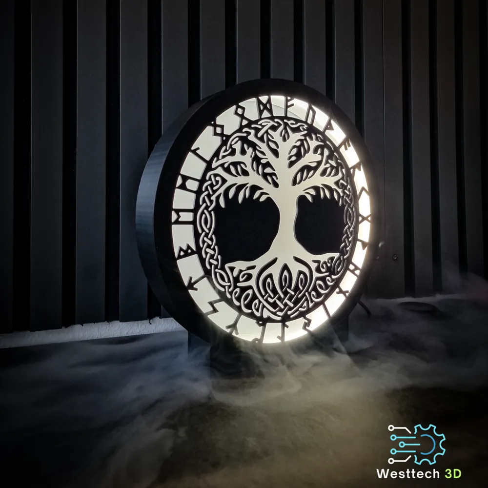 Rune LED Lamp Yggdrasil by Edelassi - MakerWorld