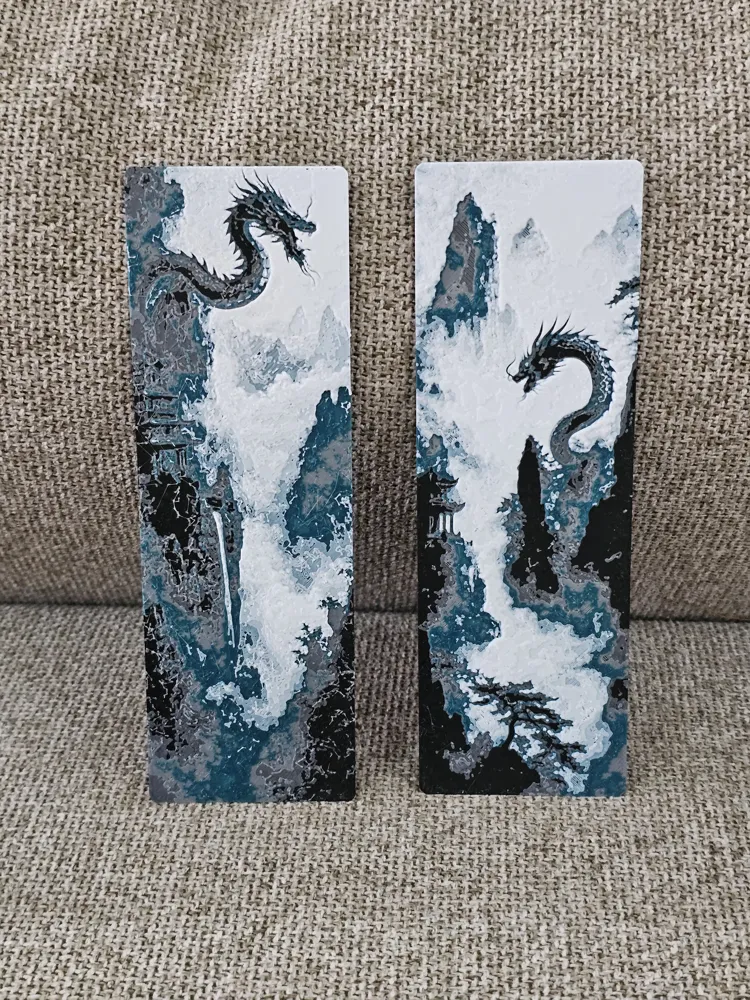 Dragon Mountain Bookmark Set (2 Designs) - Free 3D Print Model - MakerWorld