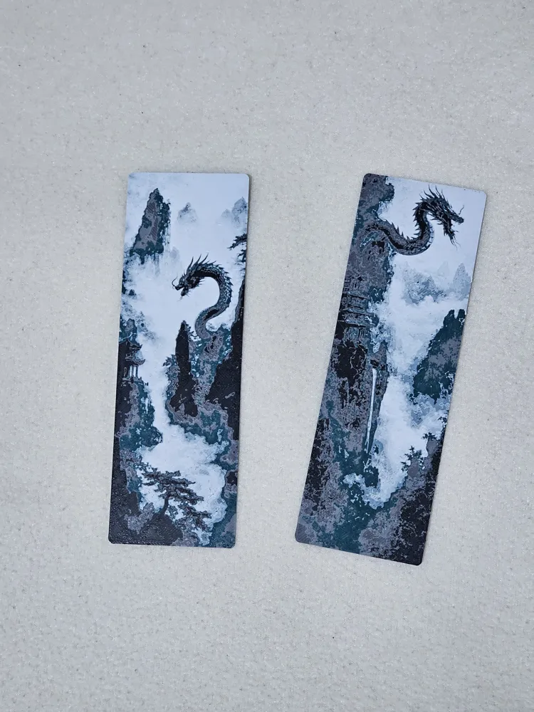 Dragon Mountain Bookmark Set (2 Designs) - Free 3D Print Model - MakerWorld