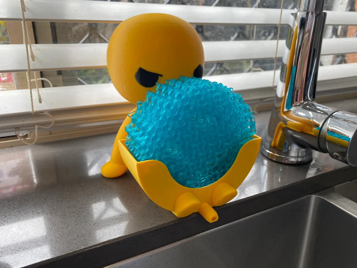Scrub Daddy Mommy Sponge Holder Wobbly Life Style - Free 3D Print Model ...