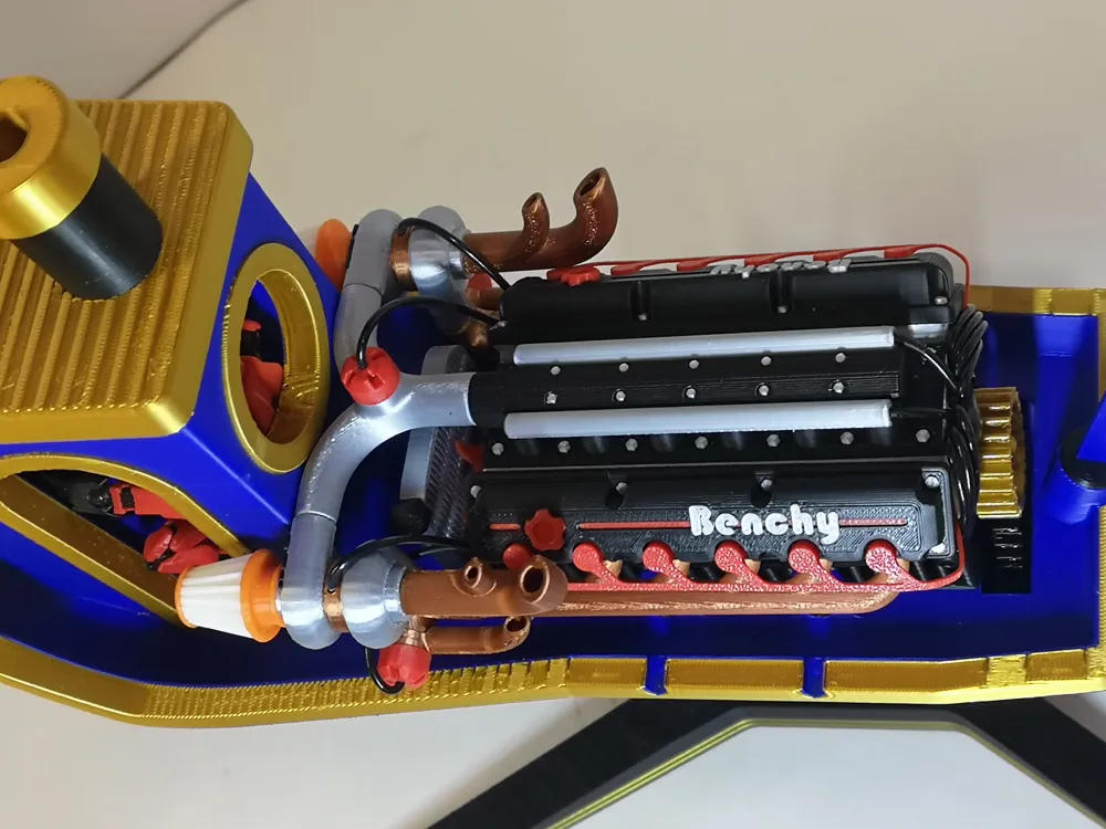 Benchy - V12 Engine S.W.A.P Bi-Turbo - Free 3D Print Model - MakerWorld