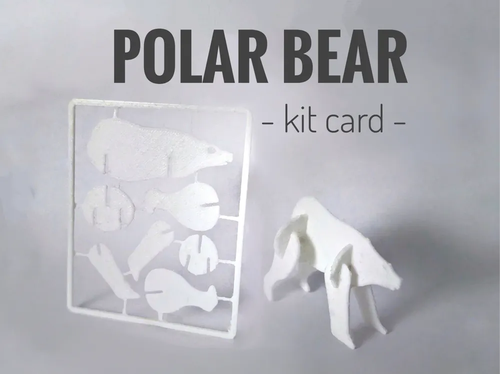 polar bear (kit card) by jan-design MakerWorld: Download Free 3D Models