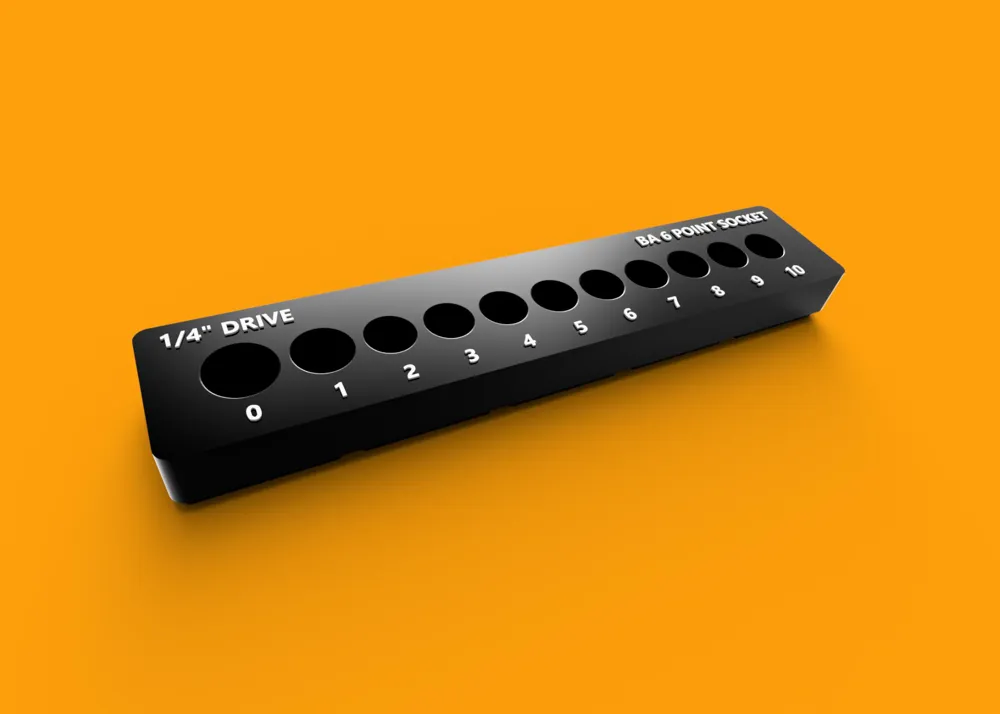 Gridfinity BA Socket holder - 1/4" Drive by Matt_WRS - MakerWorld