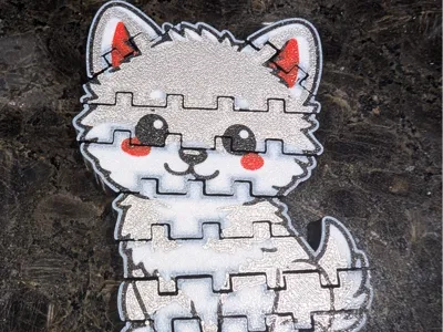 Cute Baby Wolf Flexi - Free 3D Print Model - MakerWorld