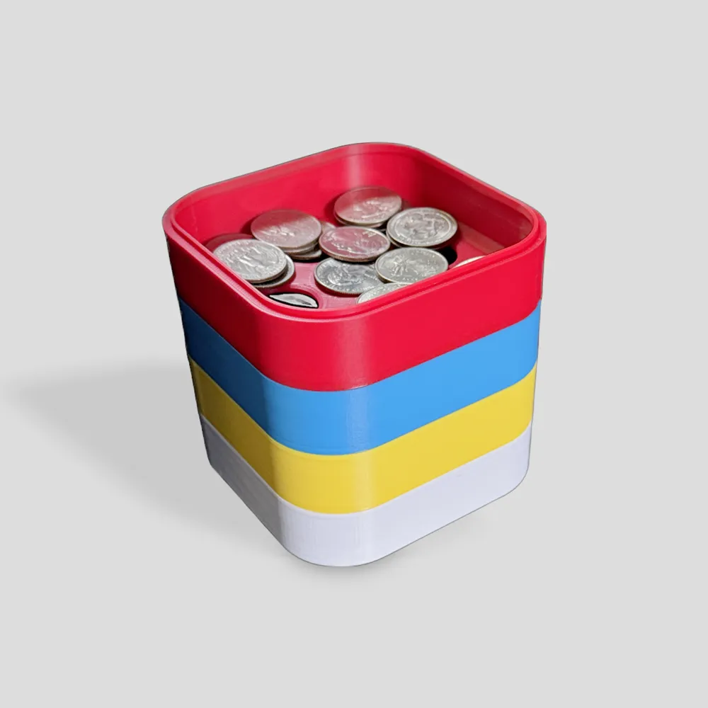Modern stacking US Coin Sorter - Free 3D Print Model - MakerWorld