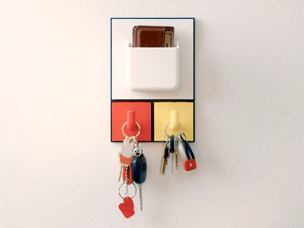 WORBY - Wall Organizer with Red, Blue, and Yellow - Free 3D Print Model ...