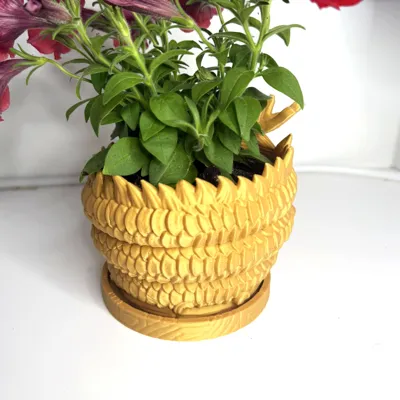 Dragon Plant Pot - with irrigation and drip tray by Becca_3D / Kaijumon ...