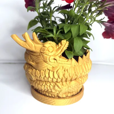 Dragon Plant Pot - with irrigation and drip tray by Becca_3D / Kaijumon ...