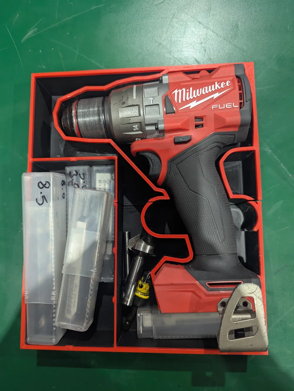 Milwaukee M18 Drill Gridfinity insert(M18FPD3-0X) - Free 3D Print Model ...