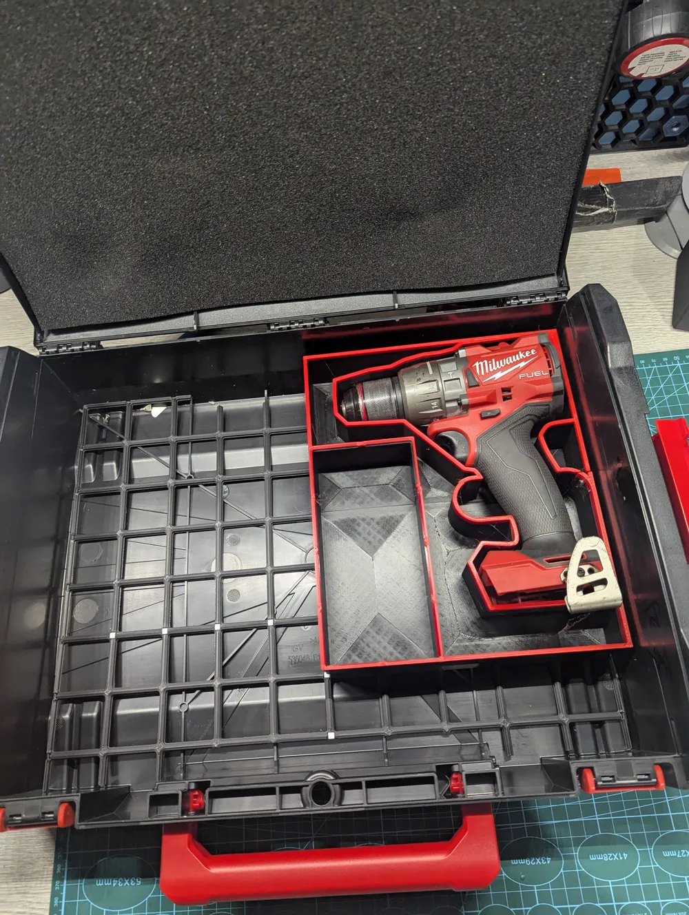 Milwaukee M18 Drill Gridfinity insert(M18FPD3-0X) - Free 3D Print Model ...