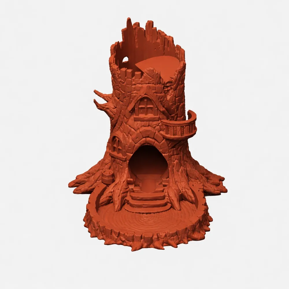 Fantasy Tree Dice Tower - Free 3D Print Model - MakerWorld