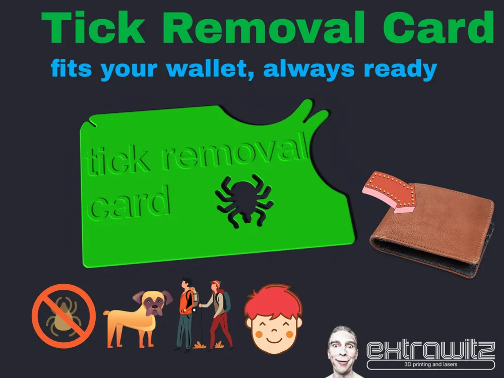 flexible tick removal card for the wallet tickcard by extrawitz ...