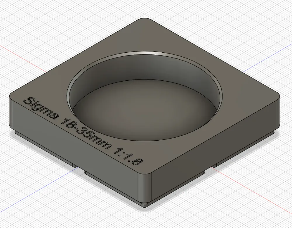Sigma 18-35mm 1:1.8 DC Ø72 Gridfinity - Free 3D Print Model - MakerWorld