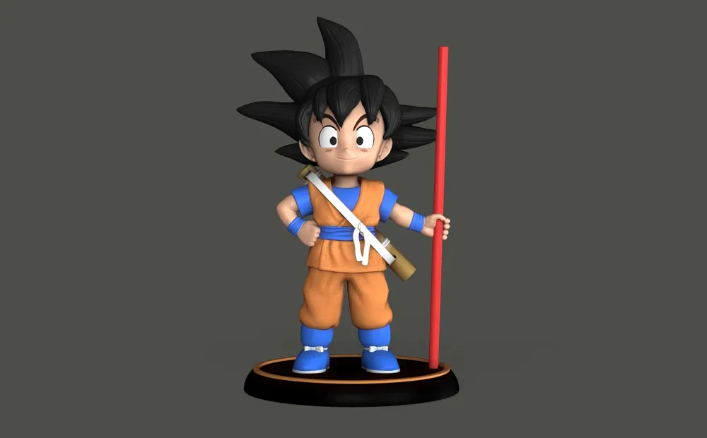 Thanks 2k!! Goku Daima Fanart (19 cm incl. base) - Free 3D Print Model ...