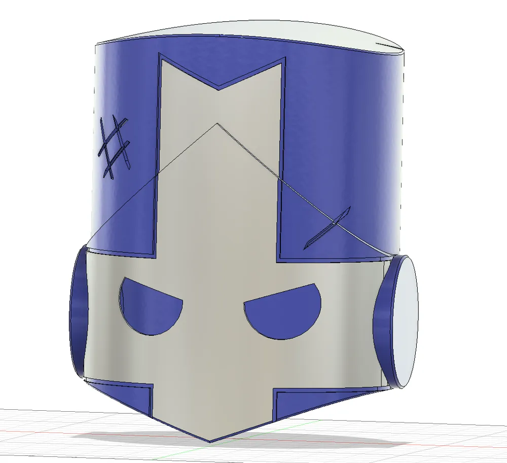 Castle Crashers Knight Helmet - Free 3D Print Model - MakerWorld