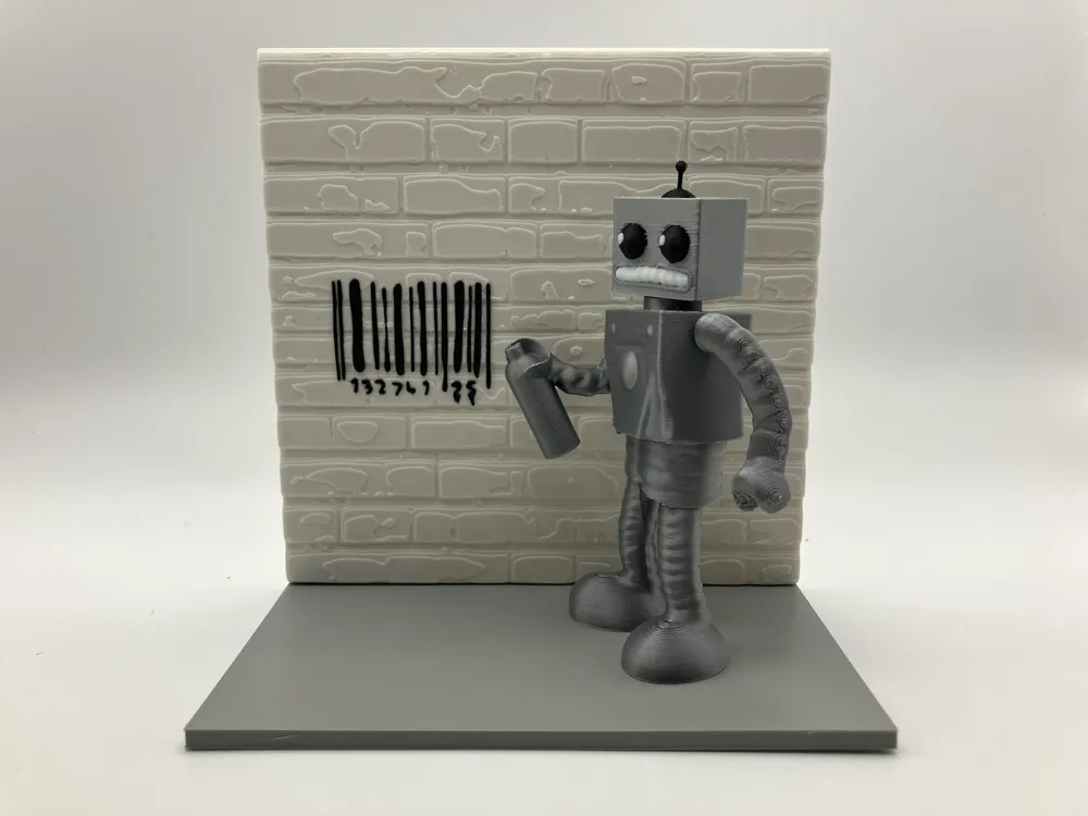 Tagging Robot Diorama by wonderpuddle MakerWorld: Download Free 3D Models