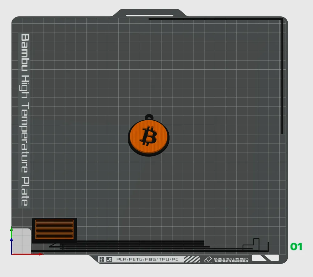 Bitcoin Logo Keychain - Bitcoin Key Ring by Lilac Rage - MakerWorld