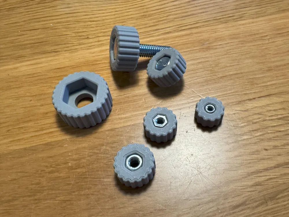 Knob for (M3~M10) bolt nut Remixed by kiwamu MakerWorld: Download Free 3D Models