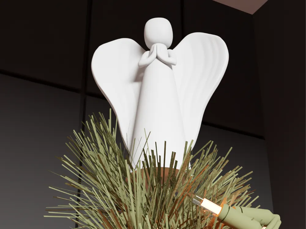 Angel tree topper - Free 3D Print Model - MakerWorld