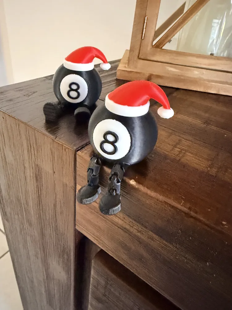 Articulated Christmas 8-Ball Pool Decoration - Free 3D Print Model ...