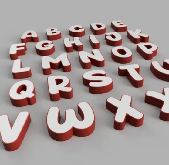 Led Light Sign Letters - Alphabet HS by Alex3dfiles MakerWorld: Download Free 3D Models