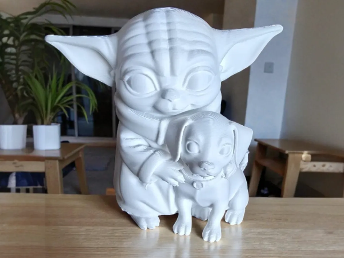 Grogu (Baby Yoda) with Puppy – Star Wars - Free 3D Print Model - MakerWorld