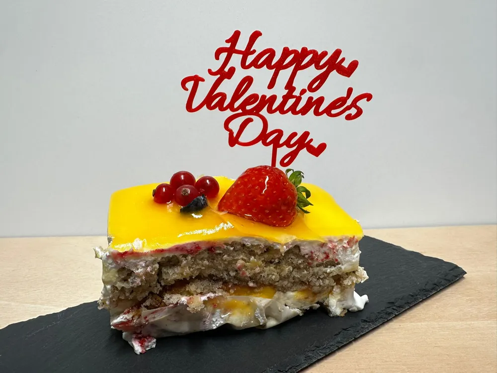Happy Valentine's Day - Cake Topper - Free 3D Print Model - MakerWorld