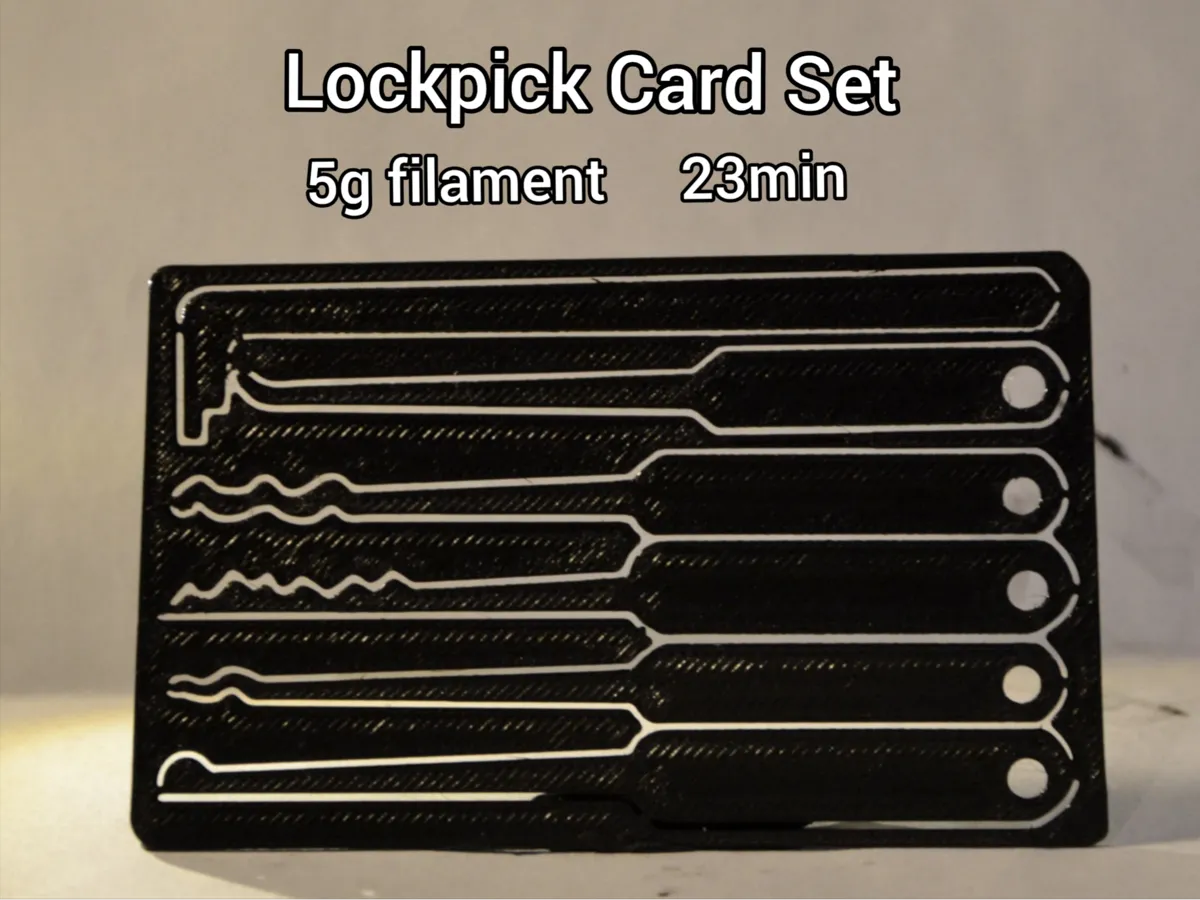 Lockpick Card Set - Free 3D Print Model - MakerWorld