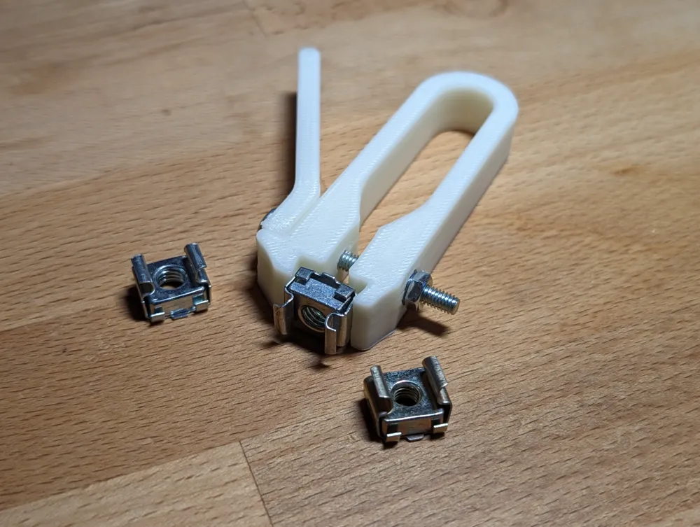 19" Rack Cage Nut install and remove tool by chrisax212 - MakerWorld