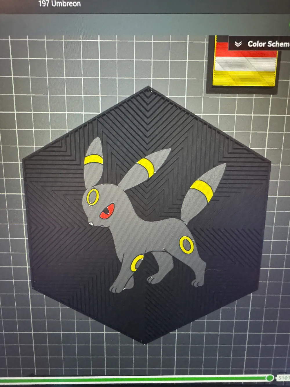 #197 Umbreon Hex Wall Art by Laced Up Prints MakerWorld: Download Free ...
